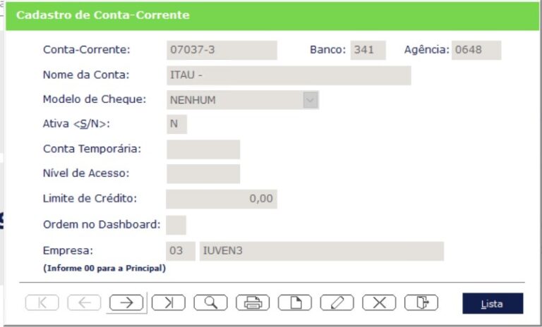 Como cadastrar um conta corrente: guia completo no IUVEN ERP